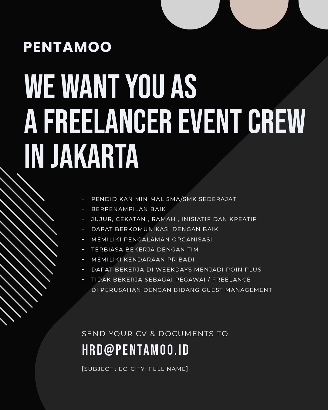 Lowongan Kerja Event Crew (Freelance) di PT. Penta Grup Indonesia ...