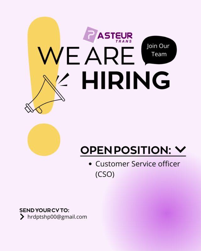 Lowongan Kerja Customer Service Officer (CSO) di Pasteur Trans ...