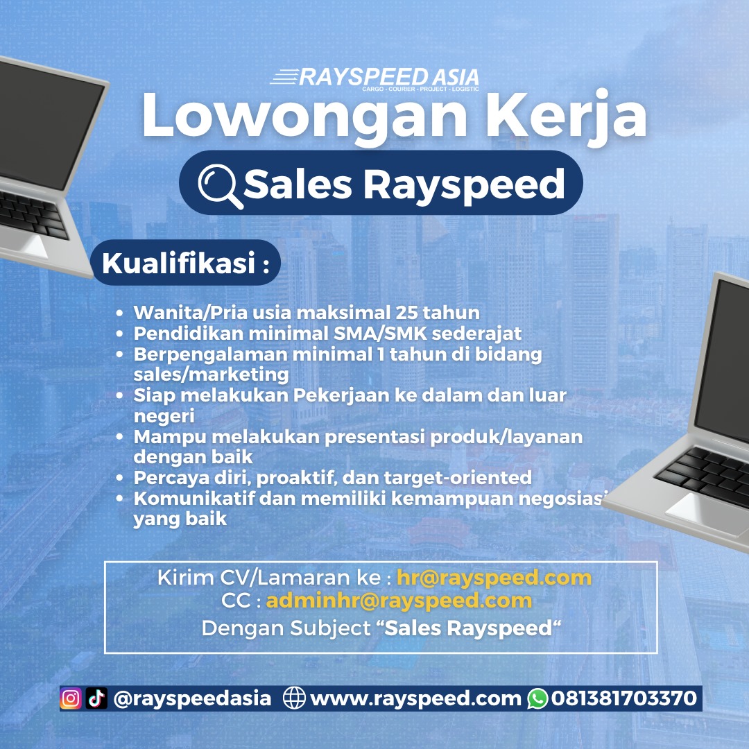Lowongan Kerja Sales - Marketing Live Streamer di Rayspeed Asia ...