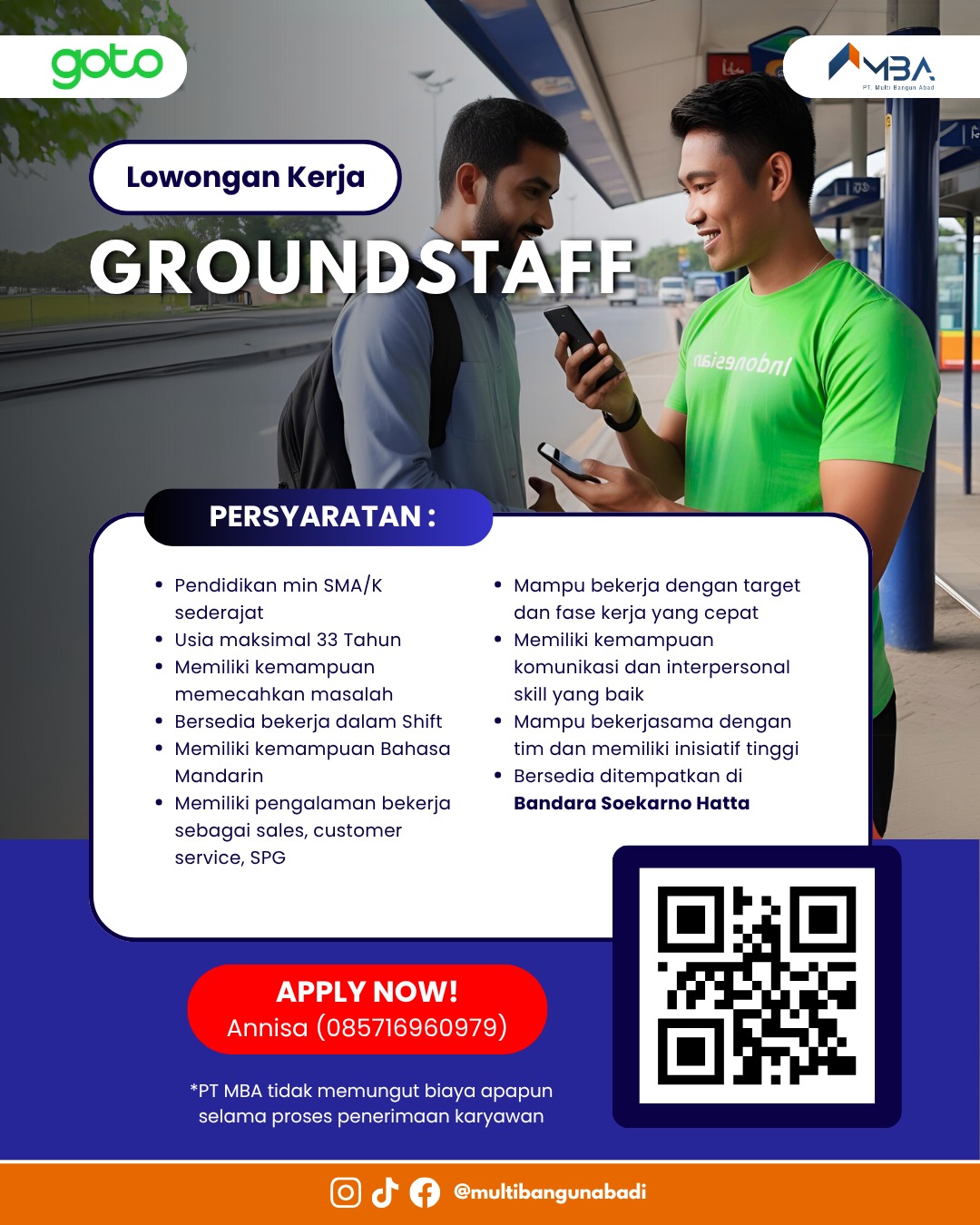 Lowongan Kerja Ground Staff di PT. Multi Bangun Abadi - JakartaKerja