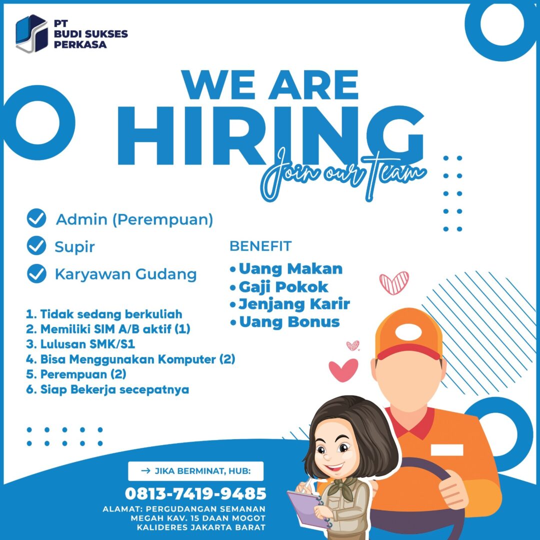 Lowongan Kerja Desain Grafis - Admin (Perempuan) - Supir - Karyawan ...