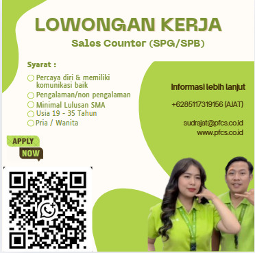 Lowongan Kerja Sales Counter (SPG/ SPB) di PT. Prima Fajar Cahaya Surya ...