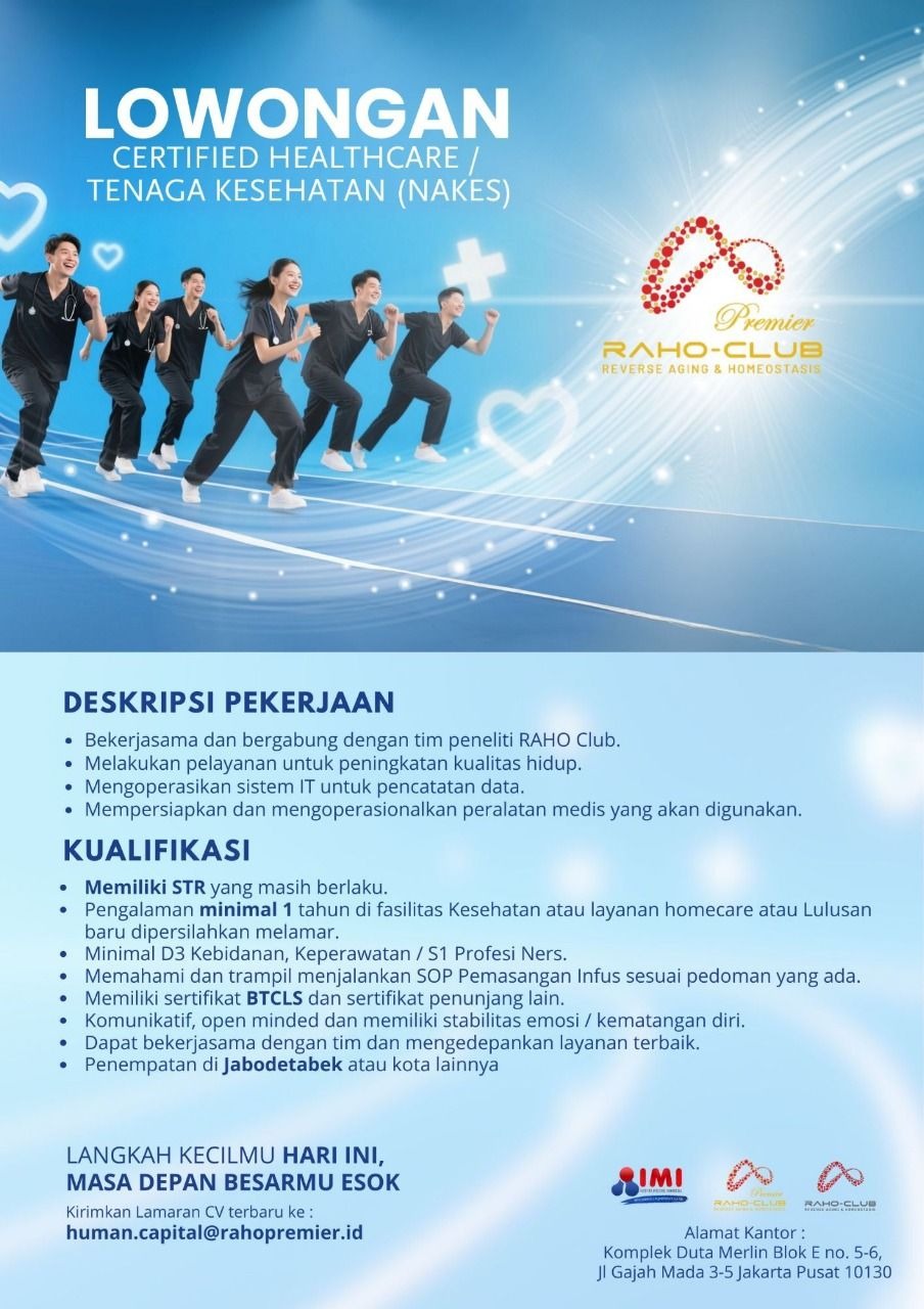 Lowongan Kerja Certified Healthcare / Tenaga Kesehatan (Nakes) - Member ...