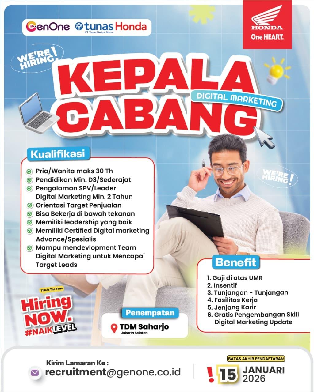 Lowongan Kerja Kepala Cabang Digital Marketing di Tunas Dwipa Matra ...