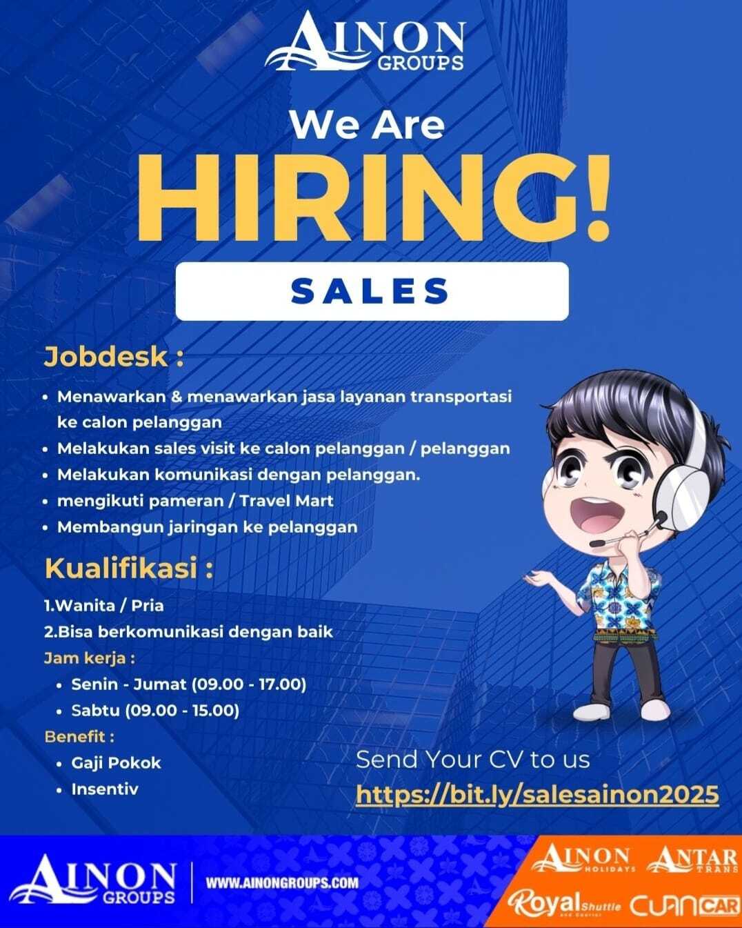 Lowongan Kerja Sales di Ainon Groups - JakartaKerja