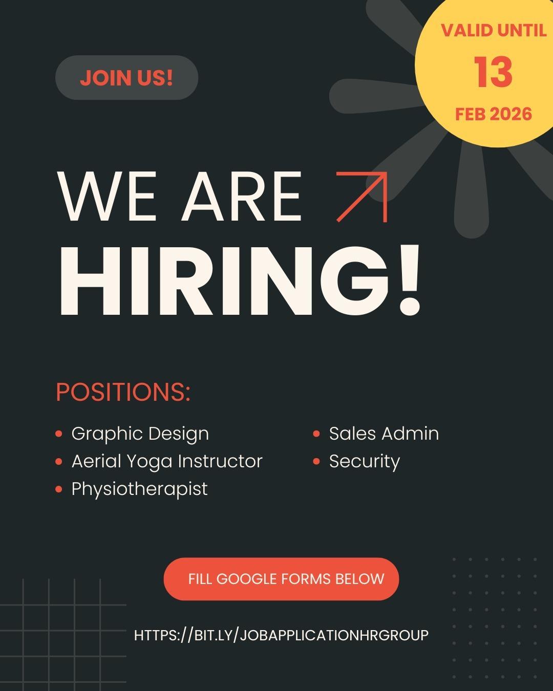 Lowongan Kerja Graphic Design - Sales Admin - Aerial Yoga Instructor ...