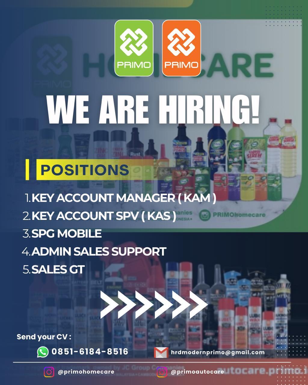 Lowongan Kerja Key Account Manager (KAM) - Key Account Supervisor (KAS ...
