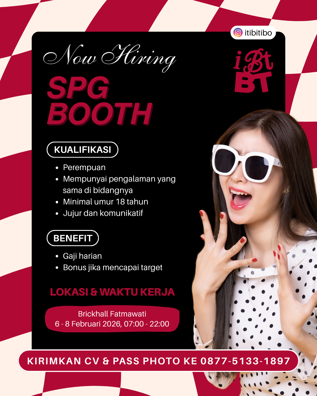 Lowongan Kerja SPG Booth di Itibitibo - JakartaKerja