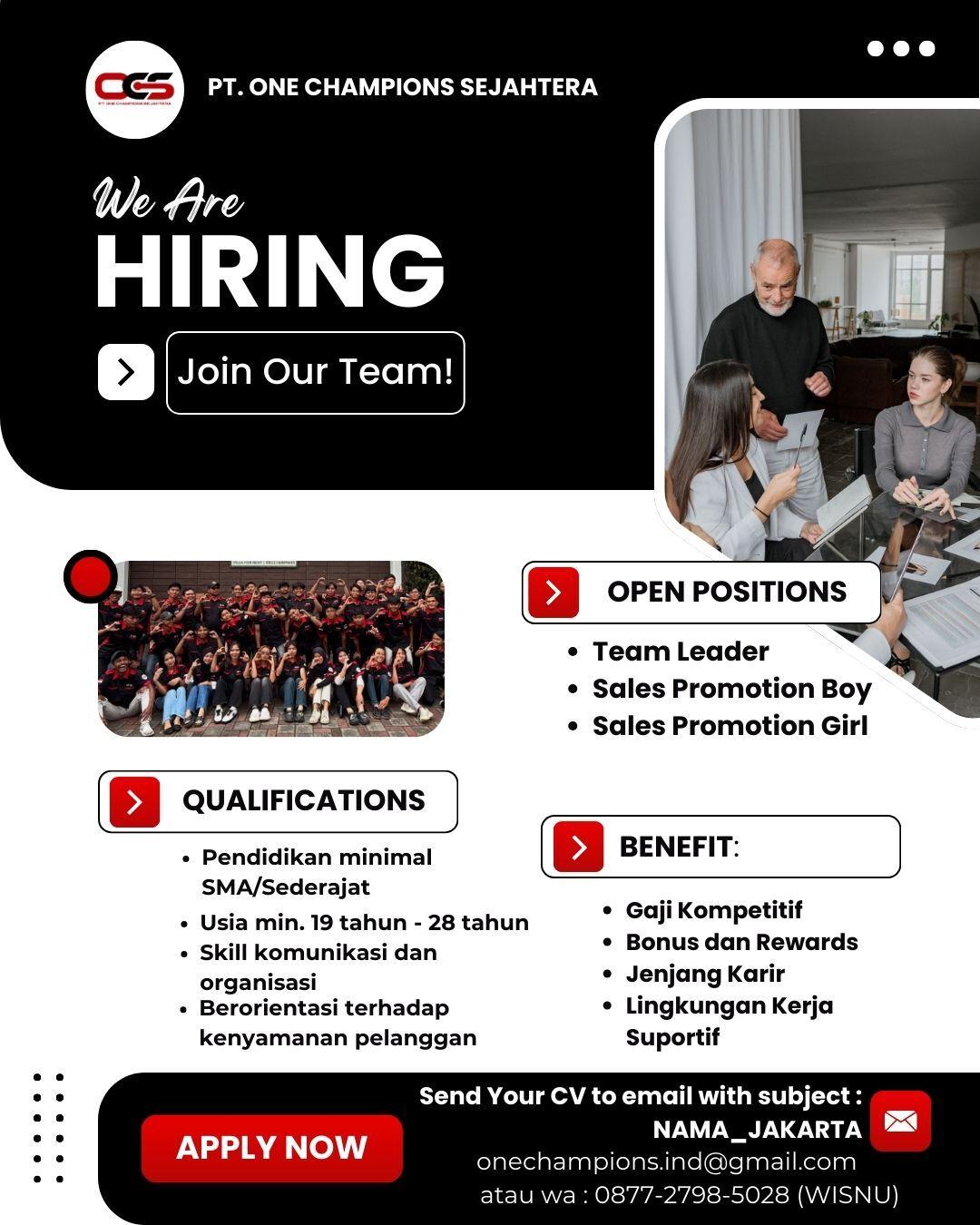 Lowongan Kerja Team Leader - Sales Promotion Boy - Sales Promotion Girl ...