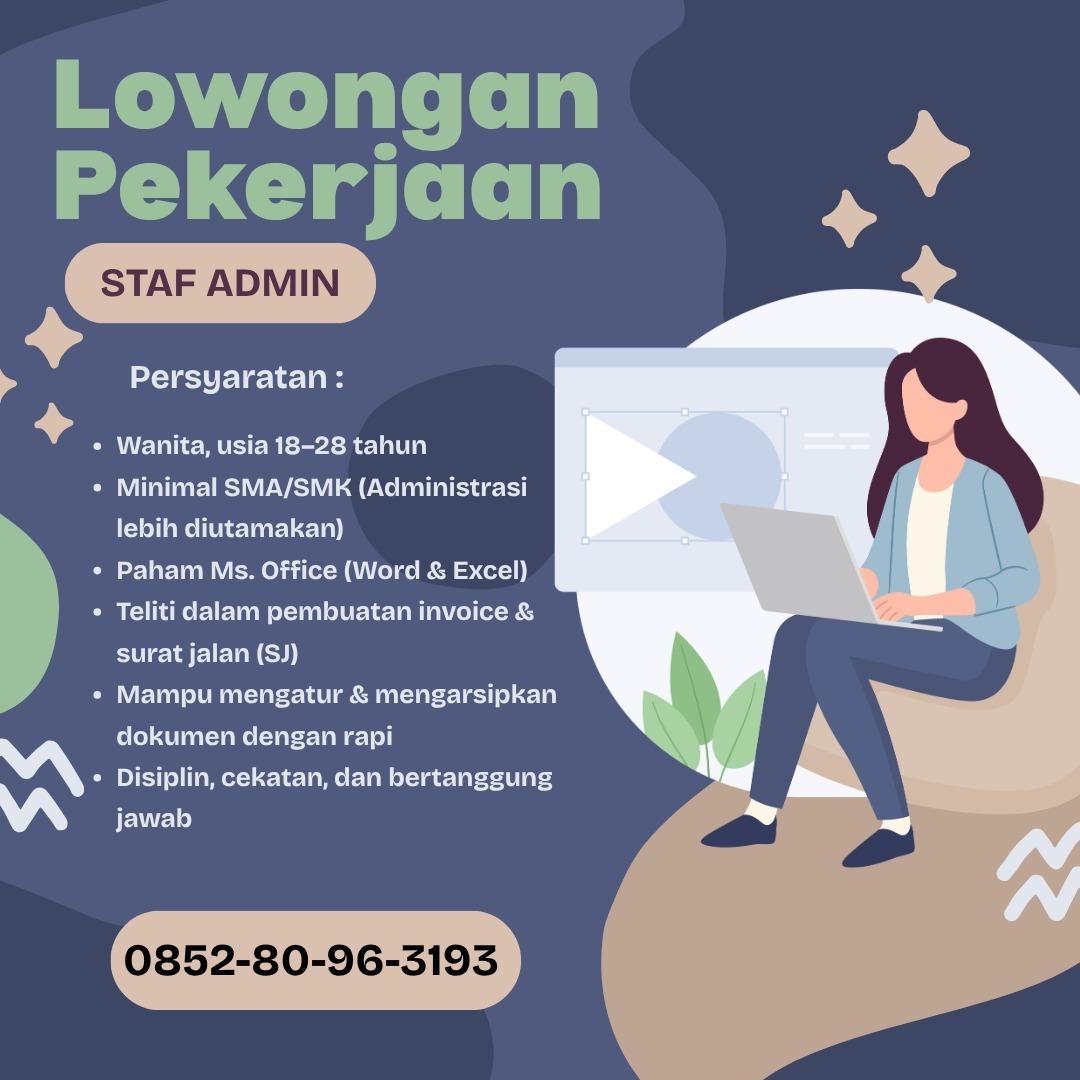 Lowongan Kerja Staff Admin - Marketing - Tukang Las - Office Boy (OB ...